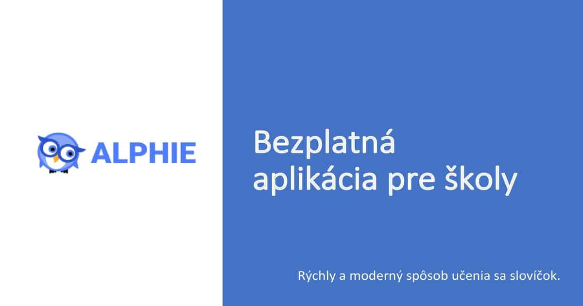 Alphie | Moderný spôsob učenia cudzích slovíčok